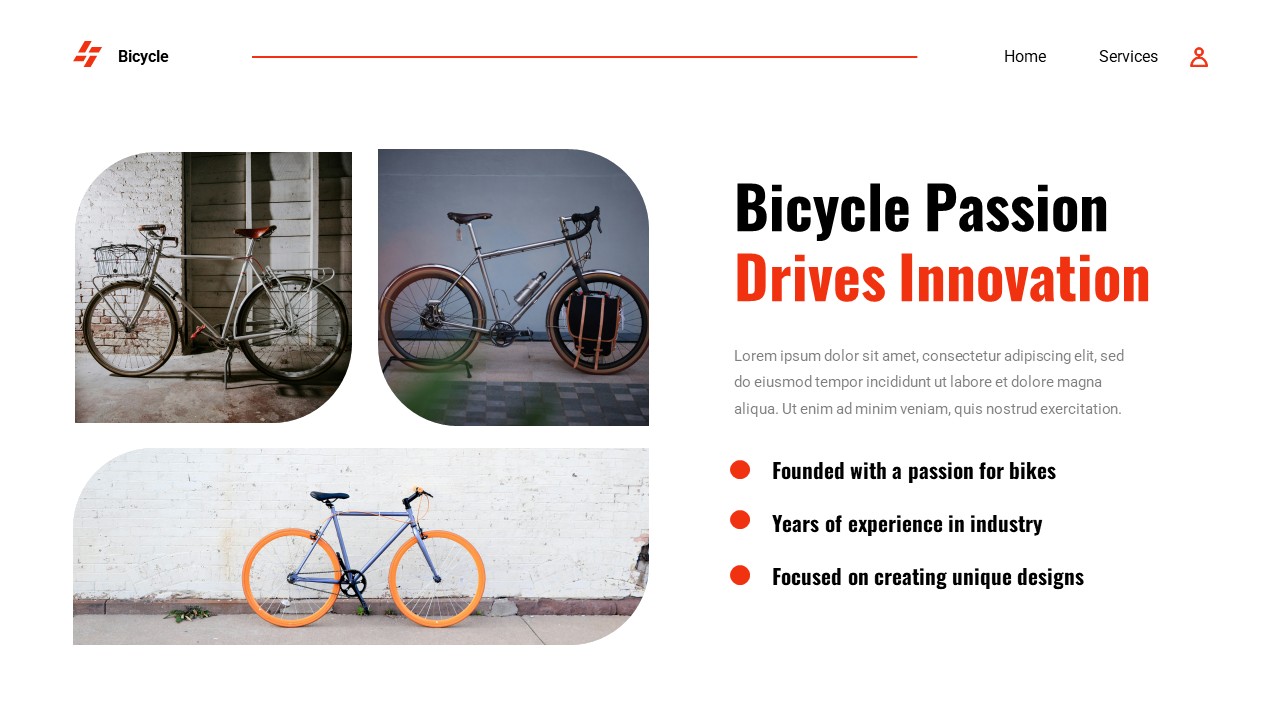 Bicycle PowerPoint Template, Presentation Templates | GraphicRiver