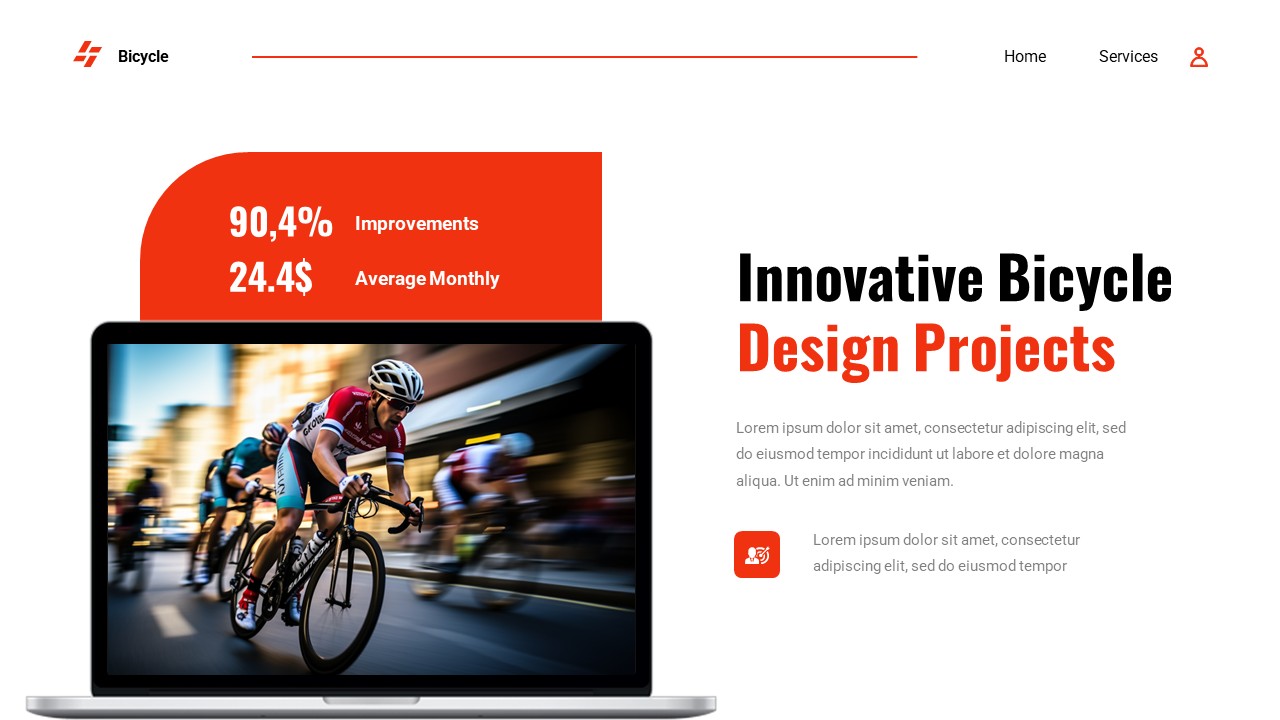 Bicycle Google Slide Template, Presentation Templates | GraphicRiver
