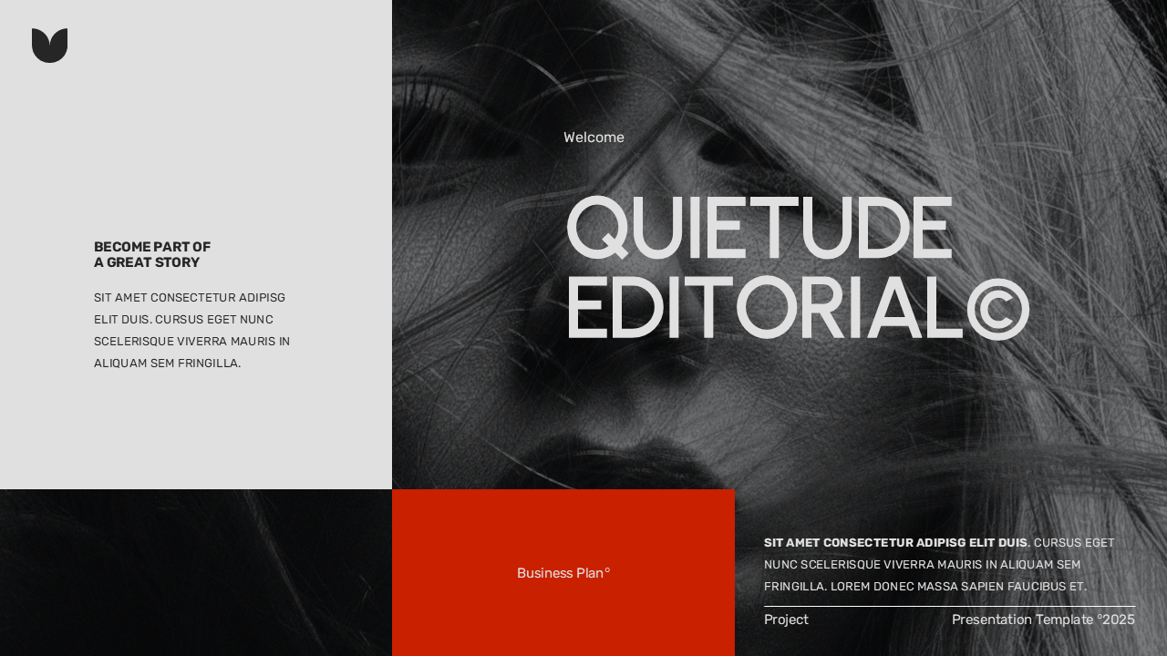 QUIETUDE - Creative Business Plan Presentation Template, Presentation ...