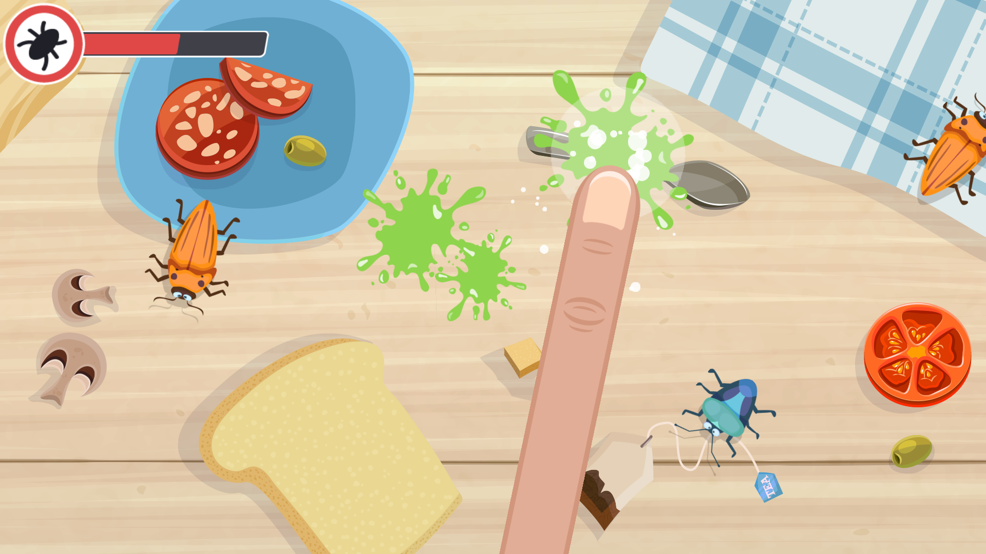 Kitchen Smash – Bug Smasher Game – Construct 3 | HTML5 | Mobile & Desktop by 9LivesGames