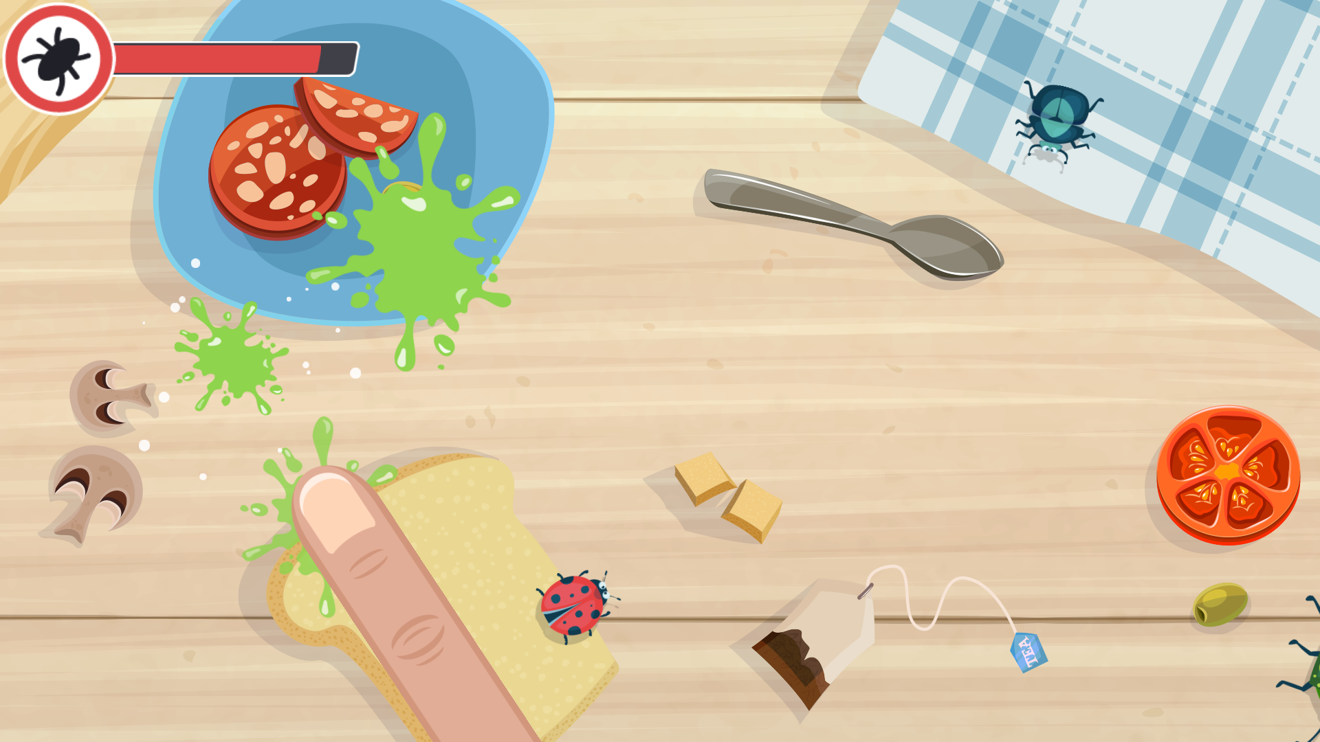 Kitchen Smash – Bug Smasher Game – Construct 3 | HTML5 | Mobile ...