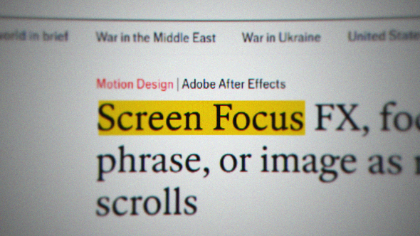 Screen Focus FX, After Effects Project Files | VideoHive