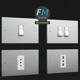 4 Wall Switch and Outlet Plates Set by FrancescoMilanese85 | 3DOcean