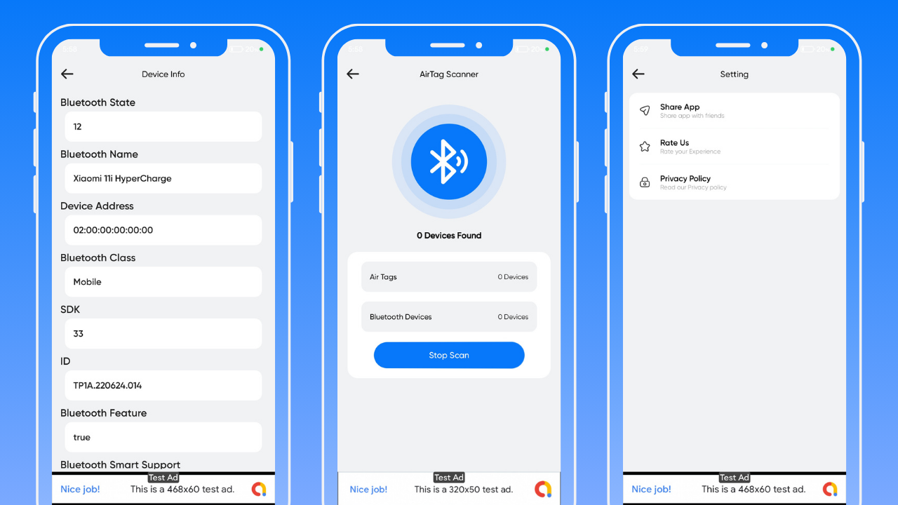 AirTag Scanner Detect Track with AdMob Ads Android by MJAppsStudio