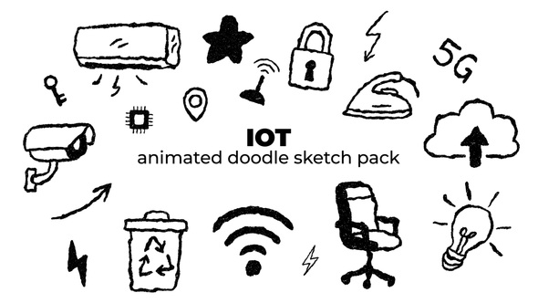 IoT - Animated Doodle Sketch Pack, After Effects Project Files | VideoHive