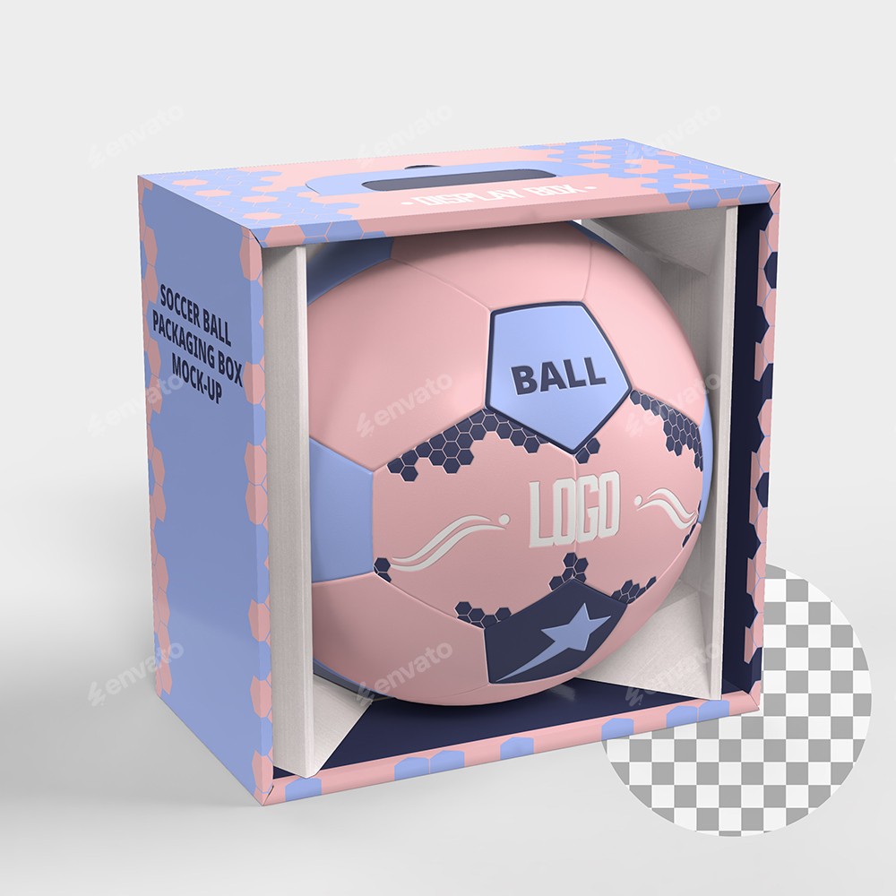 Football or Soccer Ball Packaging Box Mock-up, Graphics | GraphicRiver
