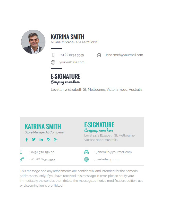 HTML Email Signature Template – Modern, Responsive & Fully Customizable ...