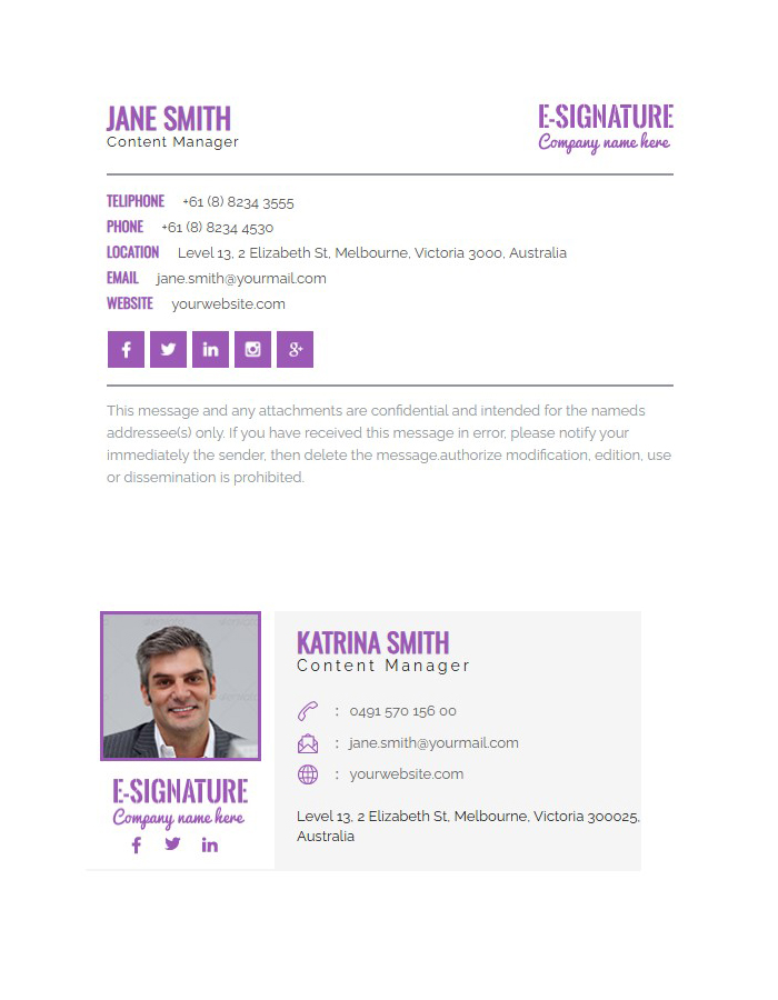 HTML Email Signature Template – Modern, Responsive & Fully Customizable ...