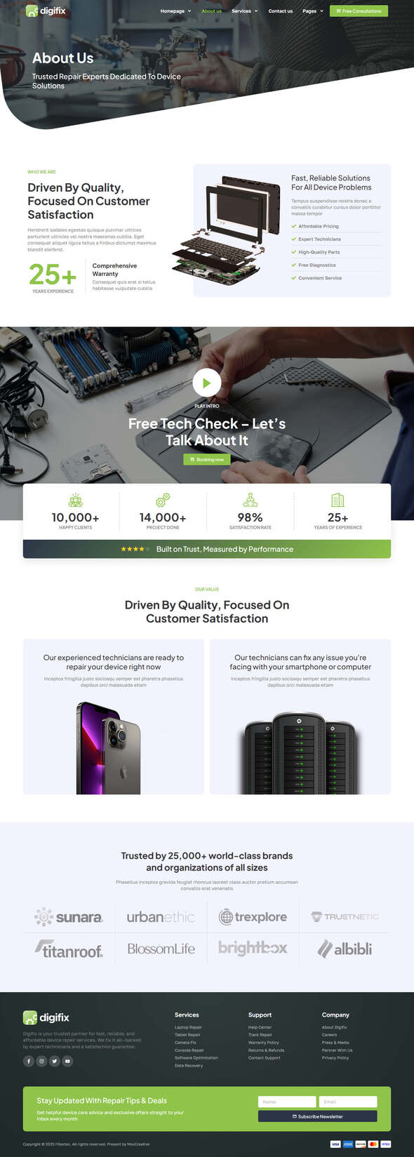 DigiFix - Mobile Phone Repair Elementor Pro Template Kit by moxcreative