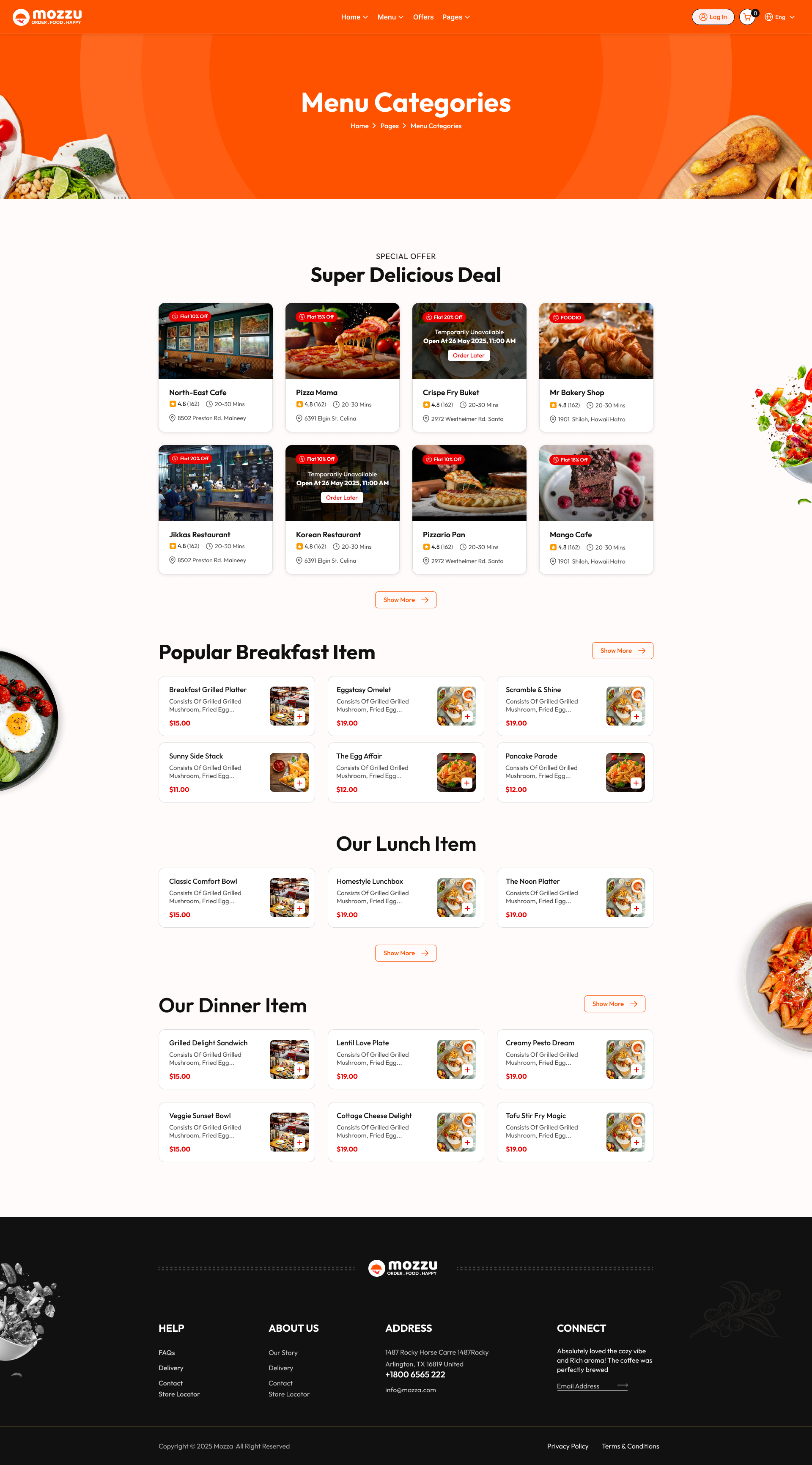 Mozzu – Online Food Ordering & Restaurant Figma Template by ThemeDox