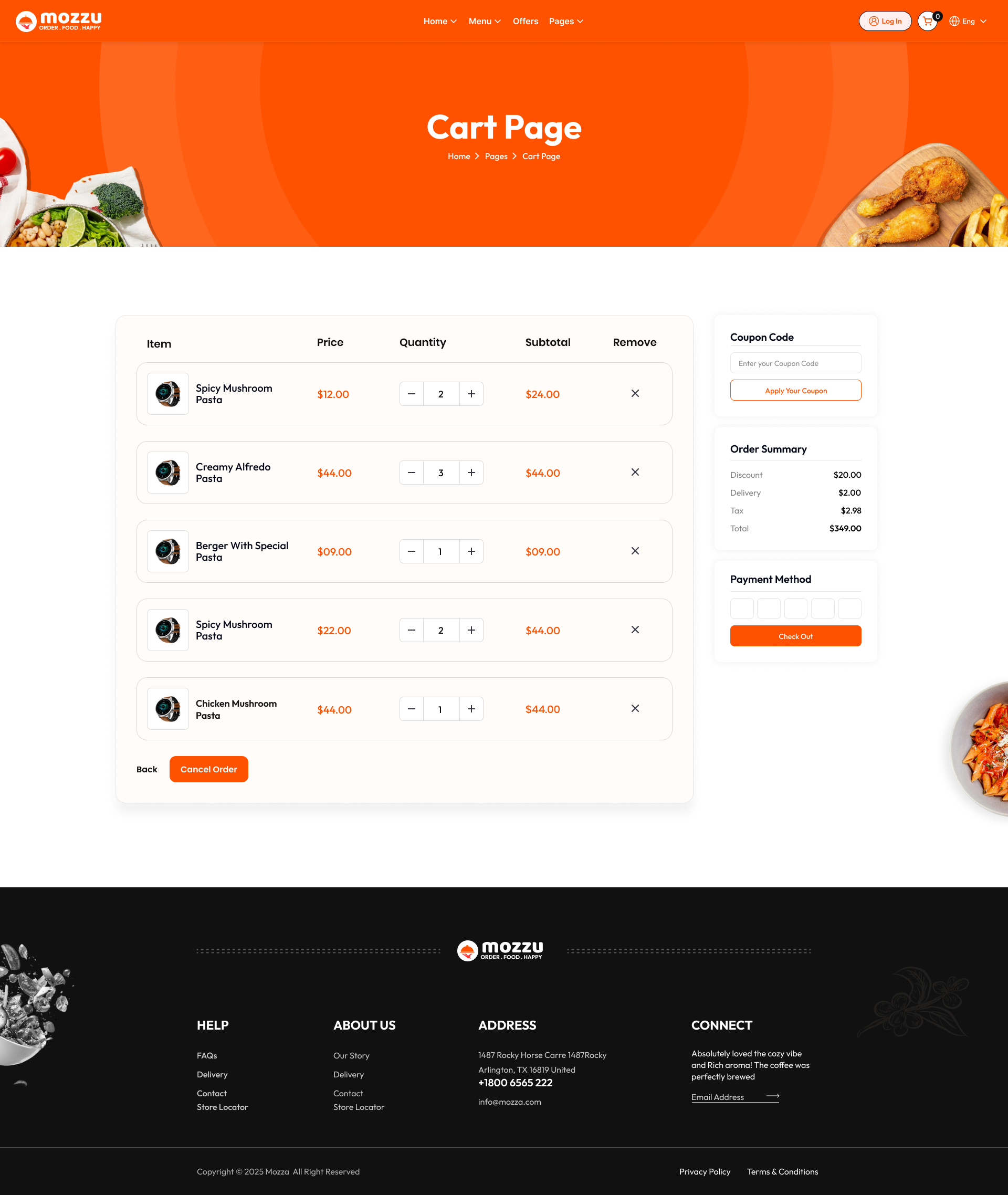 Mozzu – Online Food Ordering & Restaurant Figma Template by ThemeDox