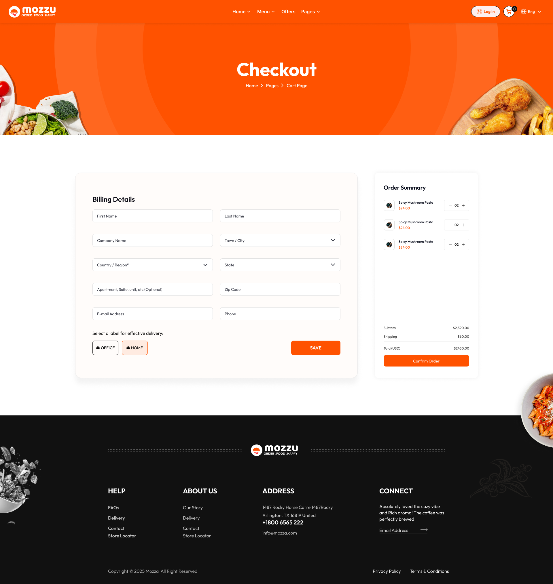 Mozzu – Online Food Ordering & Restaurant Figma Template by ThemeDox