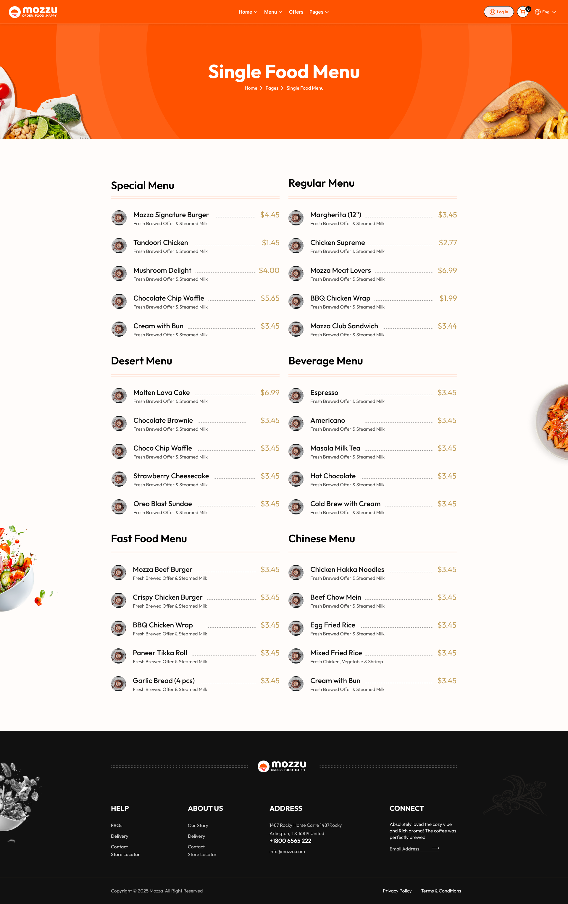 Mozzu – Online Food Ordering & Restaurant Figma Template by ThemeDox