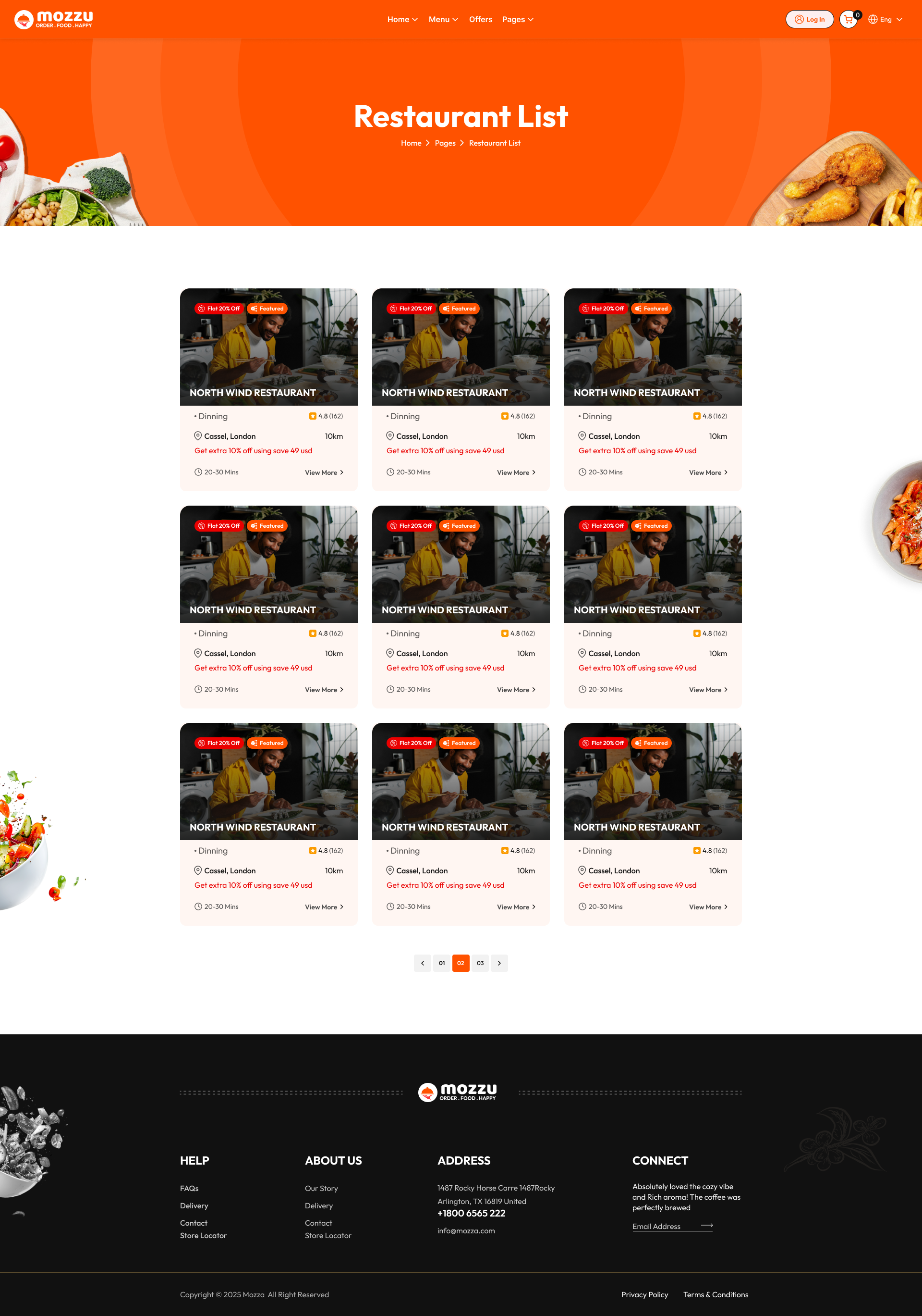 Mozzu – Online Food Ordering & Restaurant Figma Template by ThemeDox