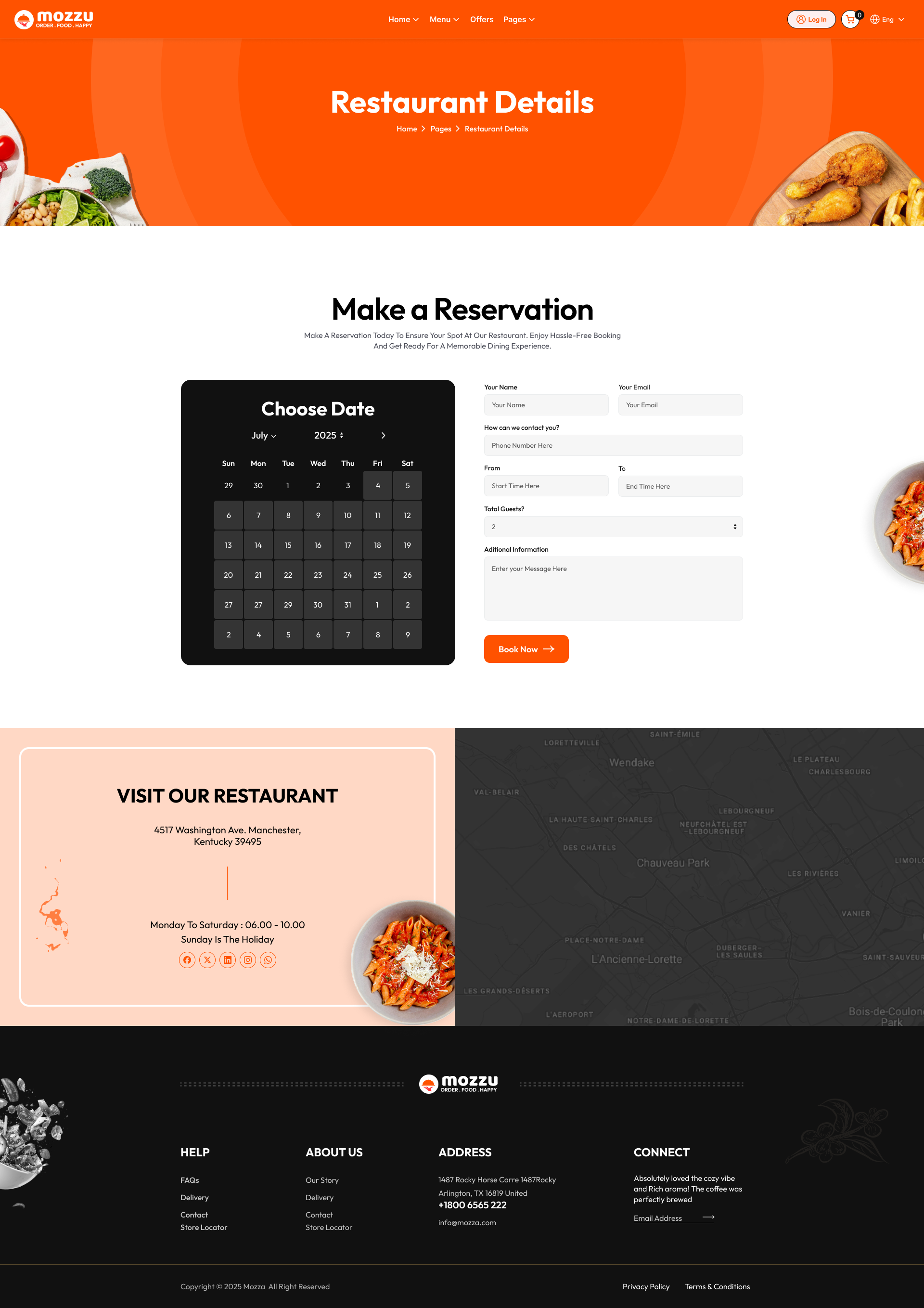 Mozzu – Online Food Ordering & Restaurant Figma Template by ThemeDox