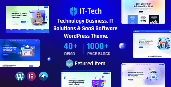 IT-Tech – IT Solutions & Technology WordPress Theme by Dreamit-Solution