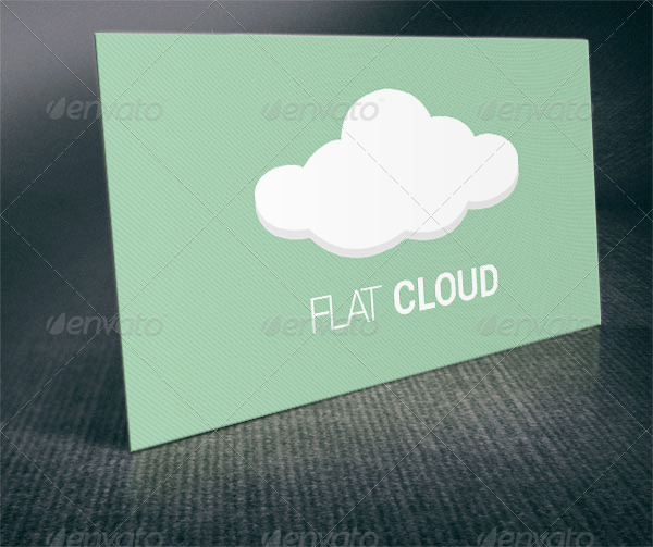 Flat Cloud Business Card , Print Templates | GraphicRiver