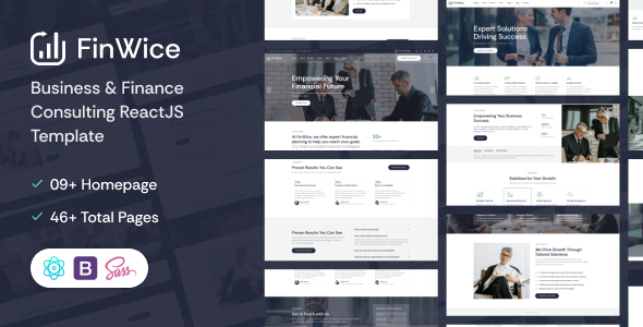 Finwice | Business & Finance Consulting ReactJs Template by themesflat