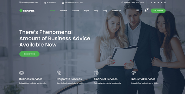 Finoptis - Business WordPress Theme by rs-theme | ThemeForest