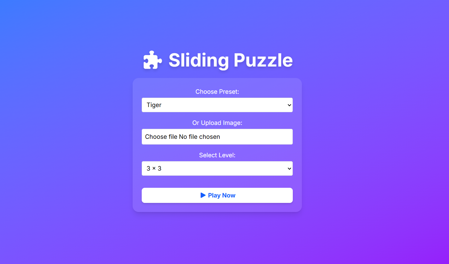 Sliding Puzzle - HTML5 Game for kids by Sparks_themes | CodeCanyon