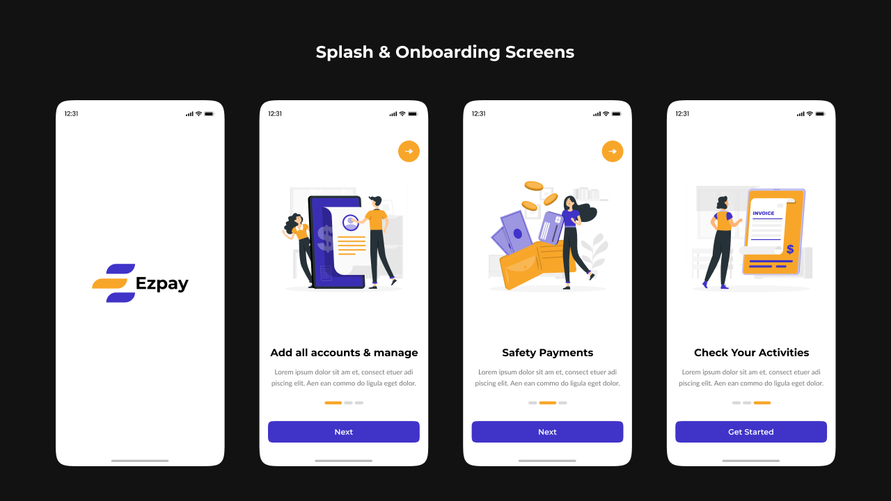 Ezpay | Banking & Finance React Native Expo Template by codeforge0