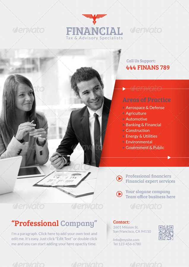 Financial Flyer Template, Print Templates | GraphicRiver