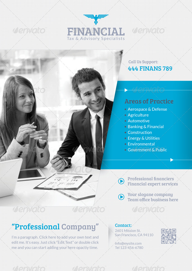 Financial Flyer Template, Print Templates | GraphicRiver