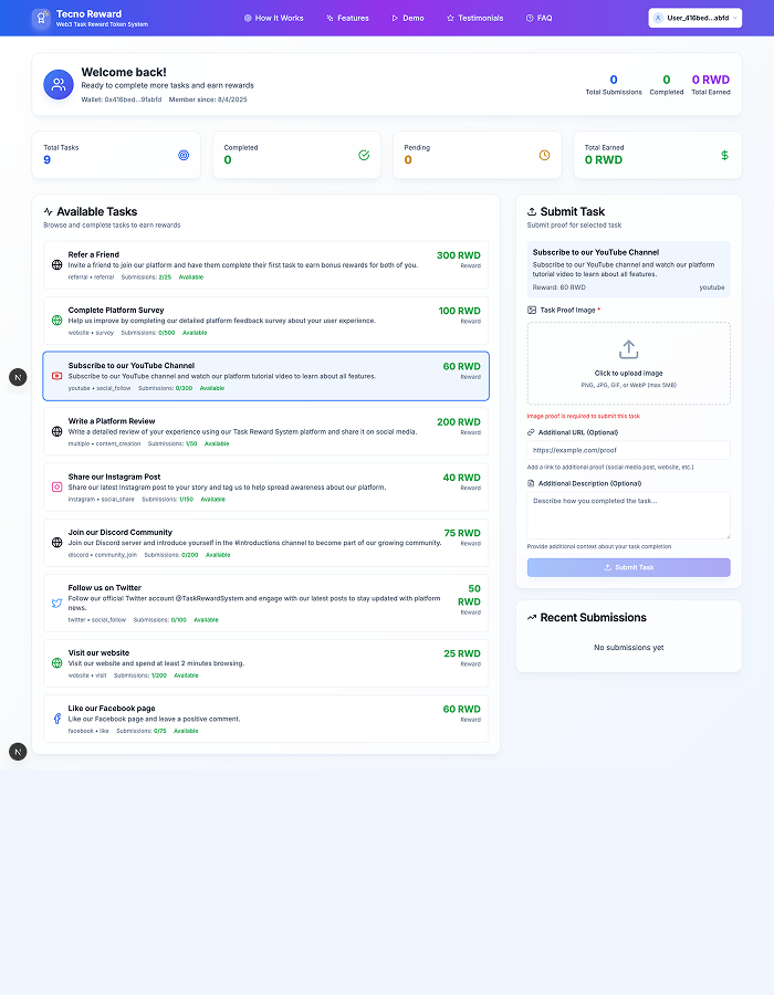 Web3 Rewards - Task Reward Platform by Coodes | CodeCanyon