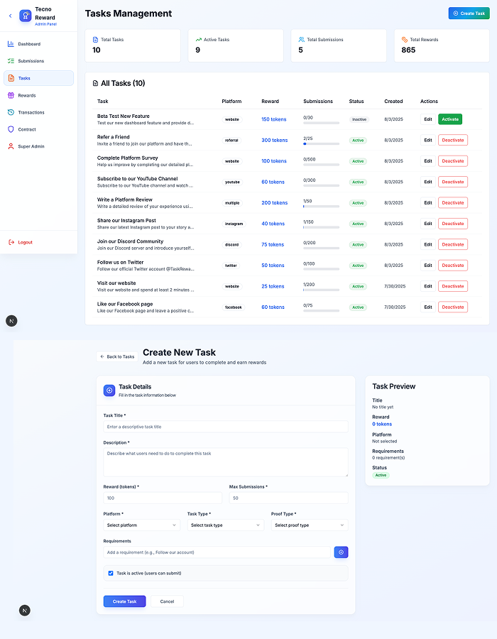 Web3 Rewards - Task Reward Platform by Coodes | CodeCanyon