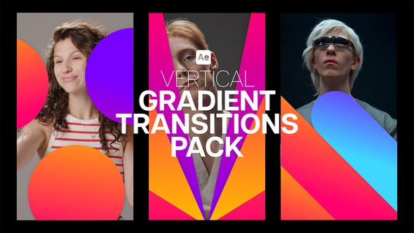 Vertical Gradient Transitions Pack, After Effects Project Files | VideoHive