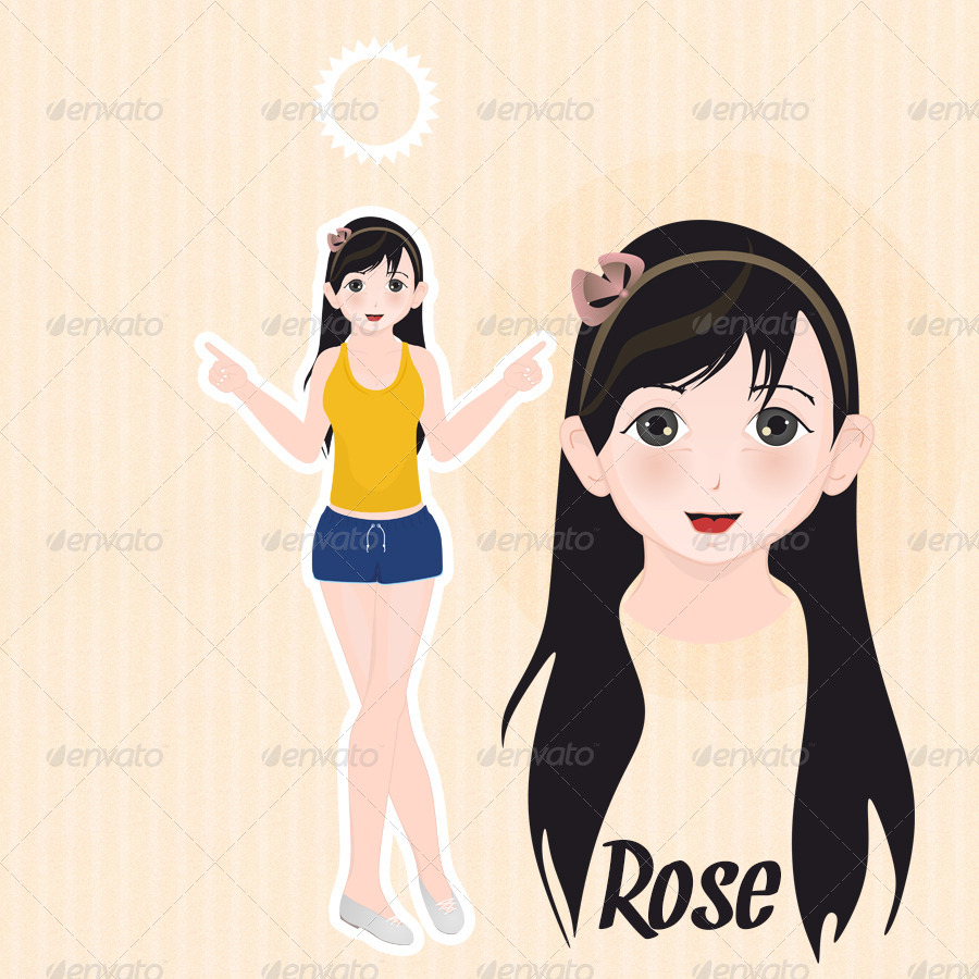 Girl Mascot Creation Kit, Vectors | GraphicRiver