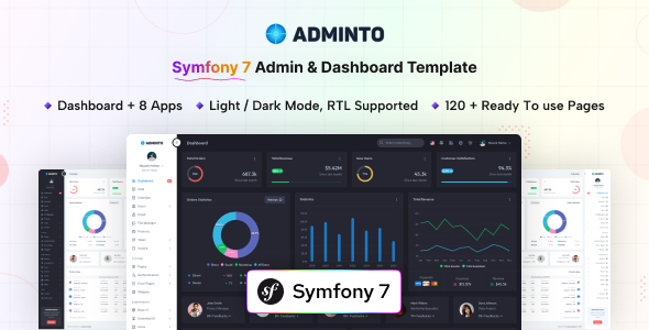 Adminto - Symfony Admin Dashboard Template by coderthemes | ThemeForest