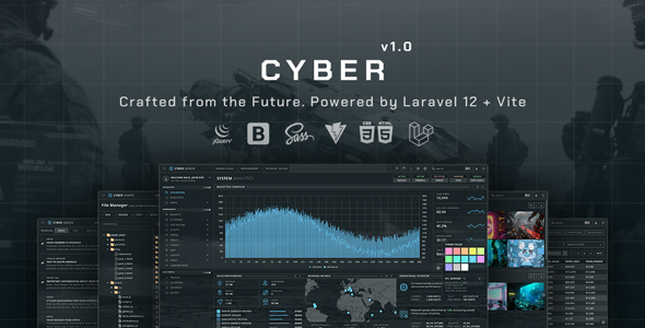 Cyber - Laravel 12 + Vite | Bootstrap 5 Admin Template by SeanTheme