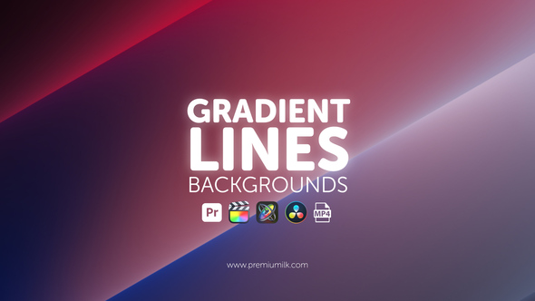 Gradient Lines Backgrounds for Premiere Pro, Premiere Pro Templates