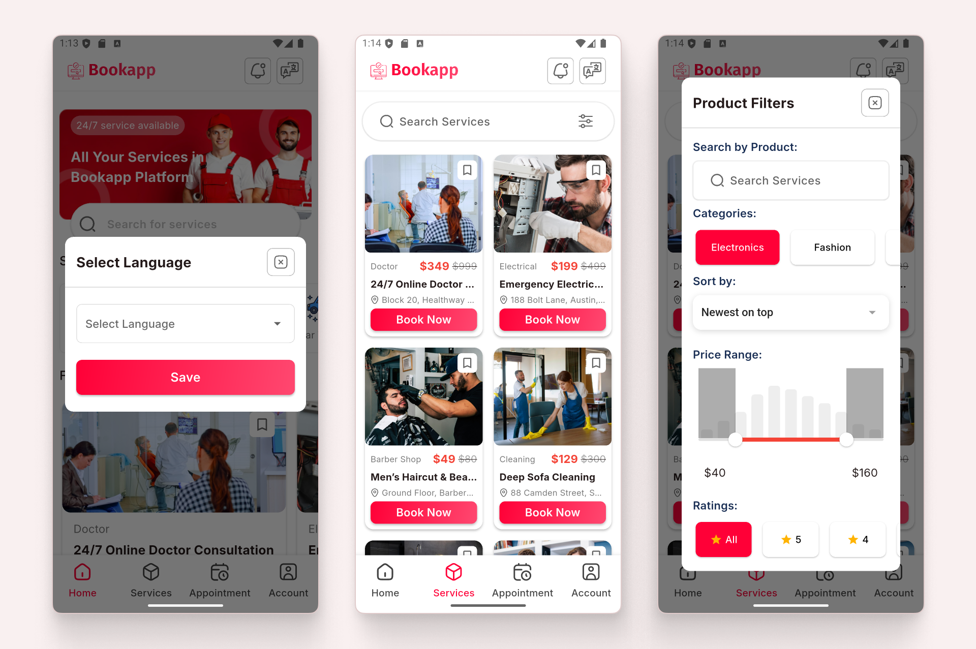 Bookapp - Multivendor Service / Appointment Booking Flutter UI Kit by ...