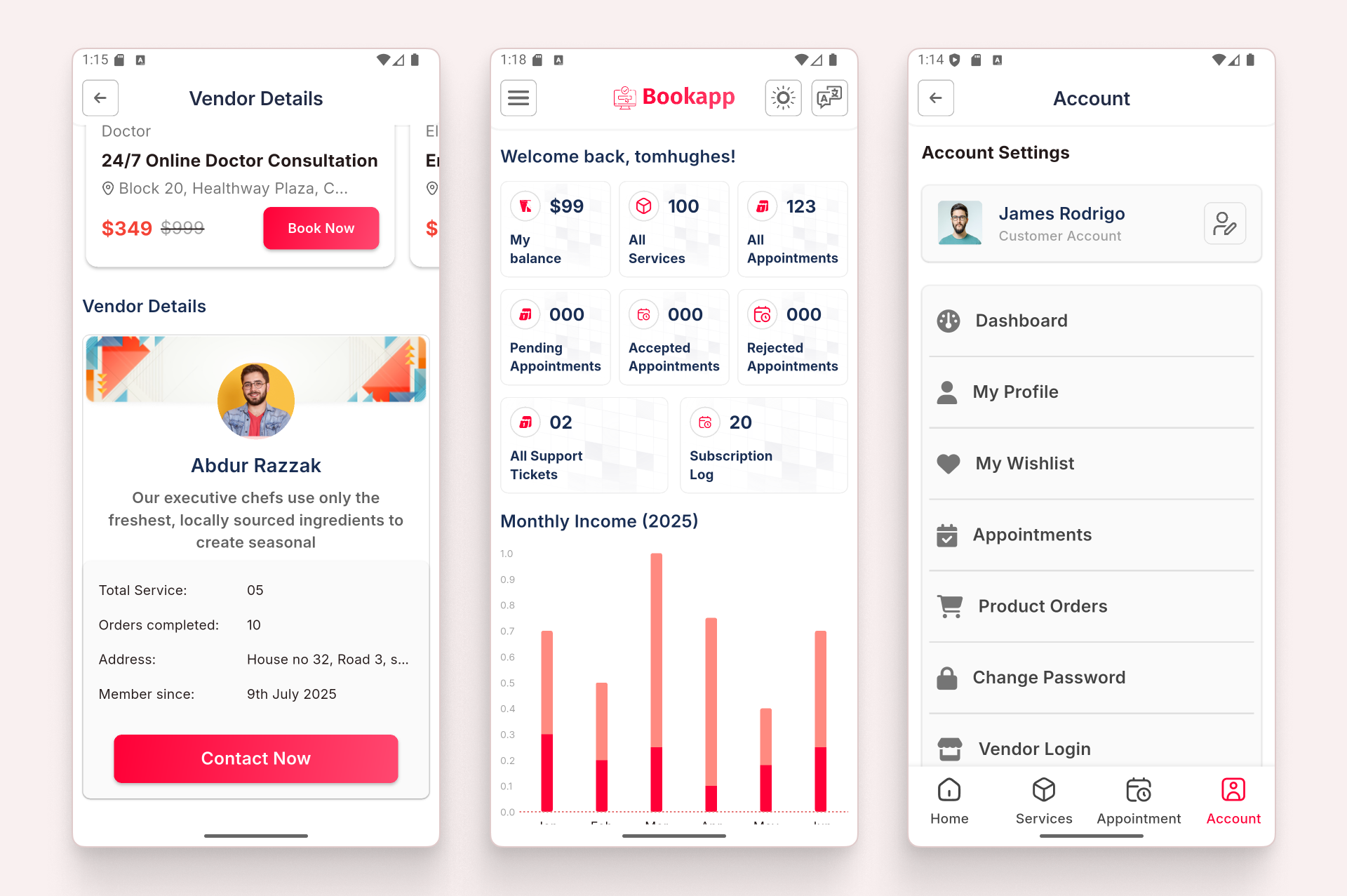 Bookapp - Multivendor Service / Appointment Booking Flutter UI Kit by KreativDev