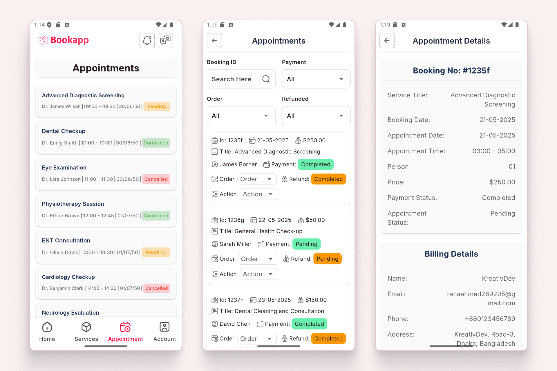 Bookapp - Multivendor Service / Appointment Booking Flutter UI Kit by KreativDev