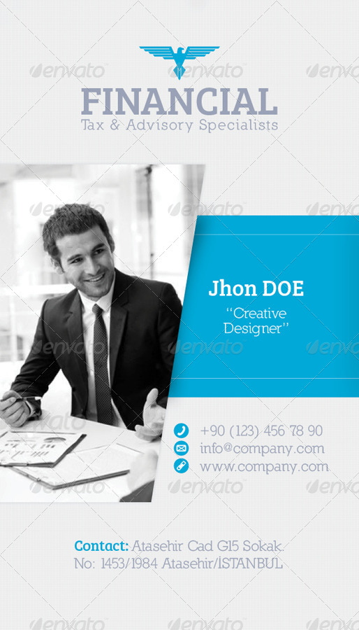 Financial Business Card Template, Print Templates | GraphicRiver