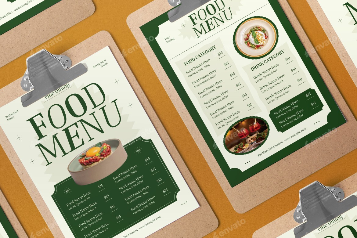 Fine Dining Food Menu, Print Templates | GraphicRiver