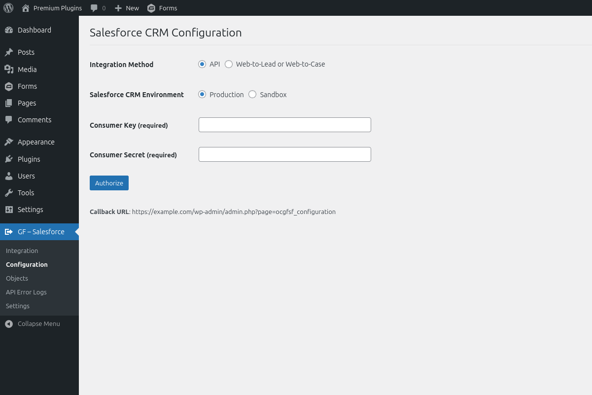 Gravity Forms - Salesforce Integration Enhanced by obtaincode | CodeCanyon