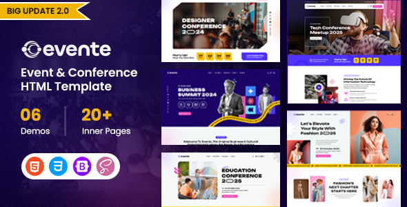 Evente - Event & Conference HTML Template by ThemeGenix | ThemeForest