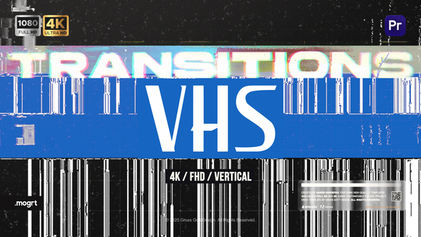Transitions | VHS Glitch Transitions, Premiere Pro Templates | VideoHive