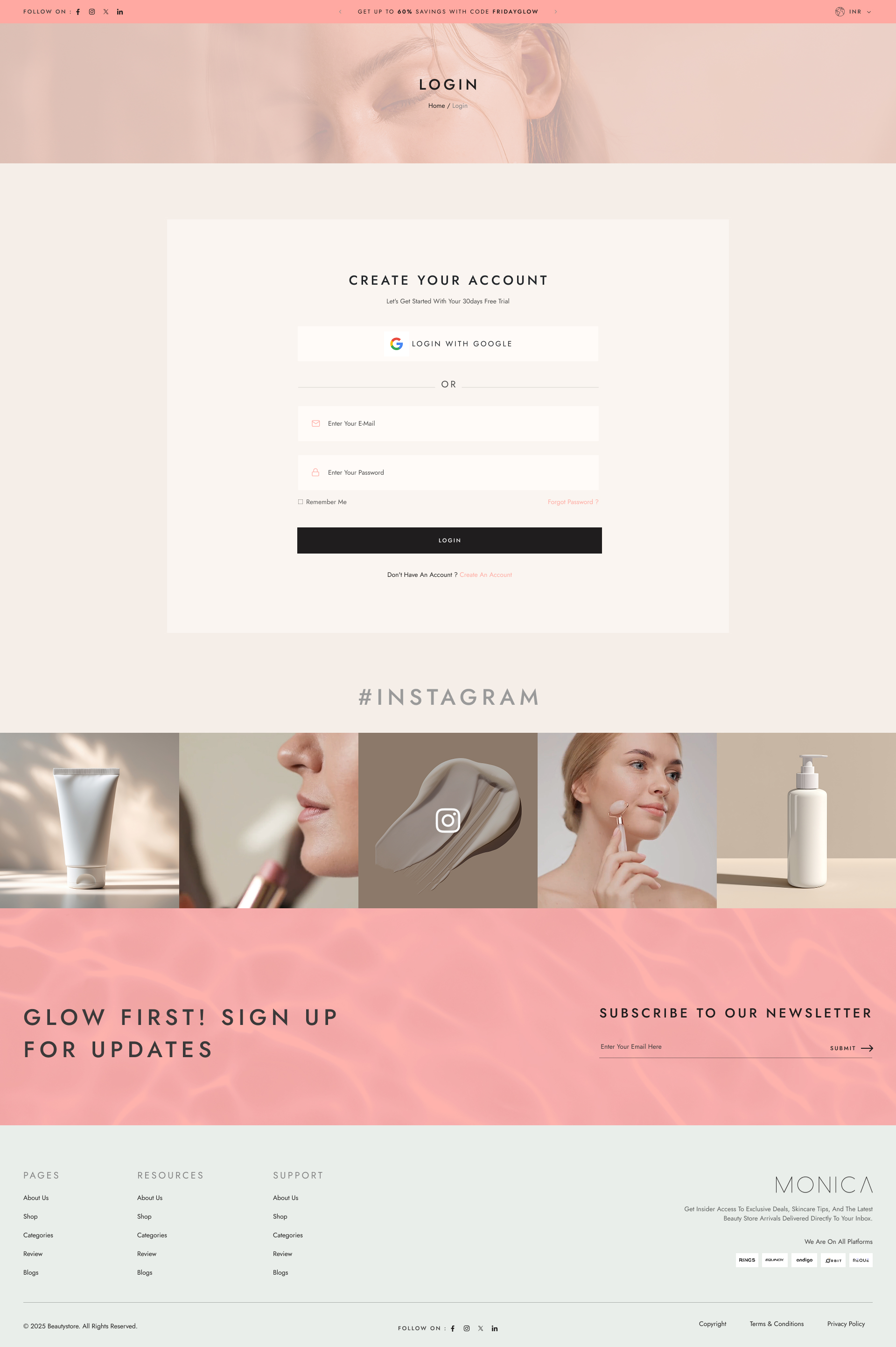 Monica - Beauty & Cosmetics Figma Template by BuddhaThemes | ThemeForest