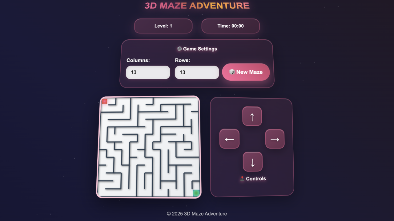 Classic Maze Puzzle Game – HTML5, CSS3 & JavaScript by k29solutions