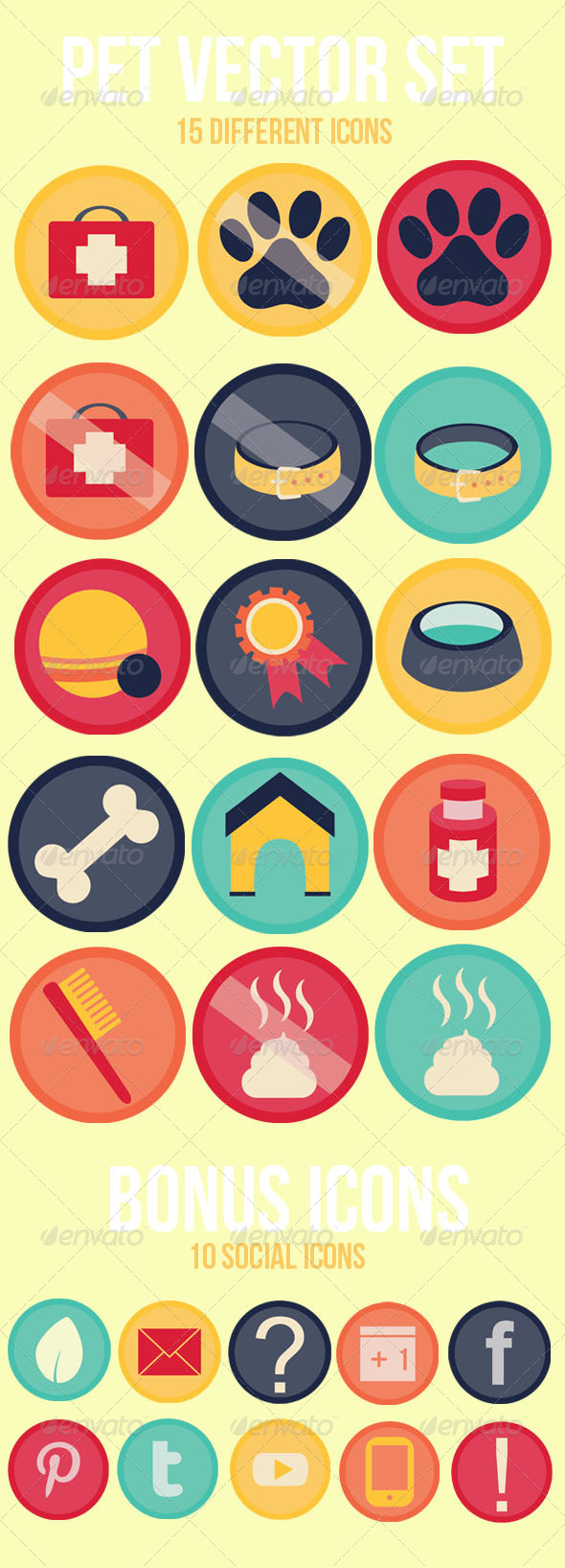 Pet Icon Set by crew55design | GraphicRiver