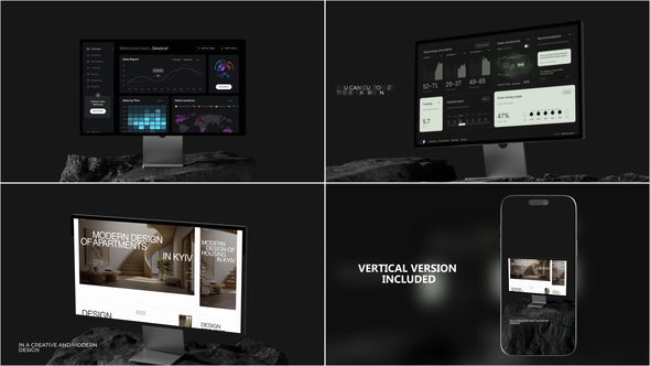 Modern Desktop UI Showcase – Device & App Mockup Pack, After Effects ...