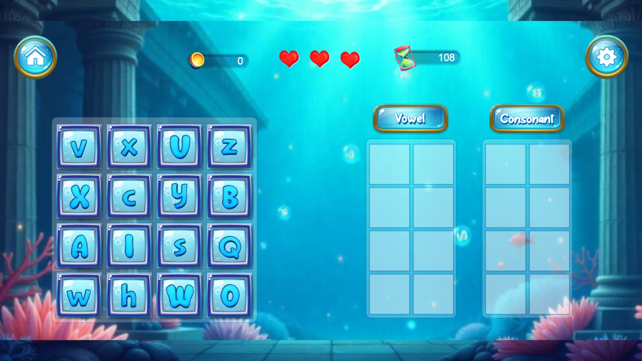 Vowels & Consonants Quest – Educational Game (HTML5, Android, iOS, Windows) | Construct 3 by ...