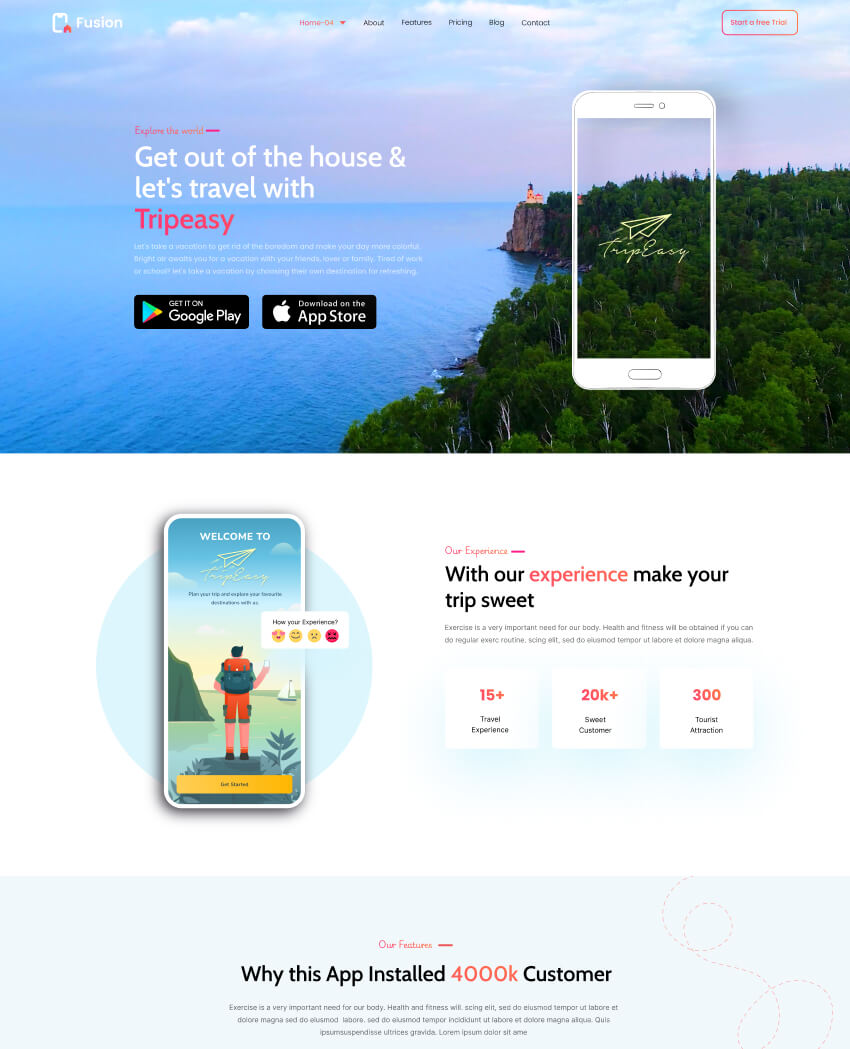 AppFusion - Mobile App Landing WordPress Theme by W3Engineers | ThemeForest