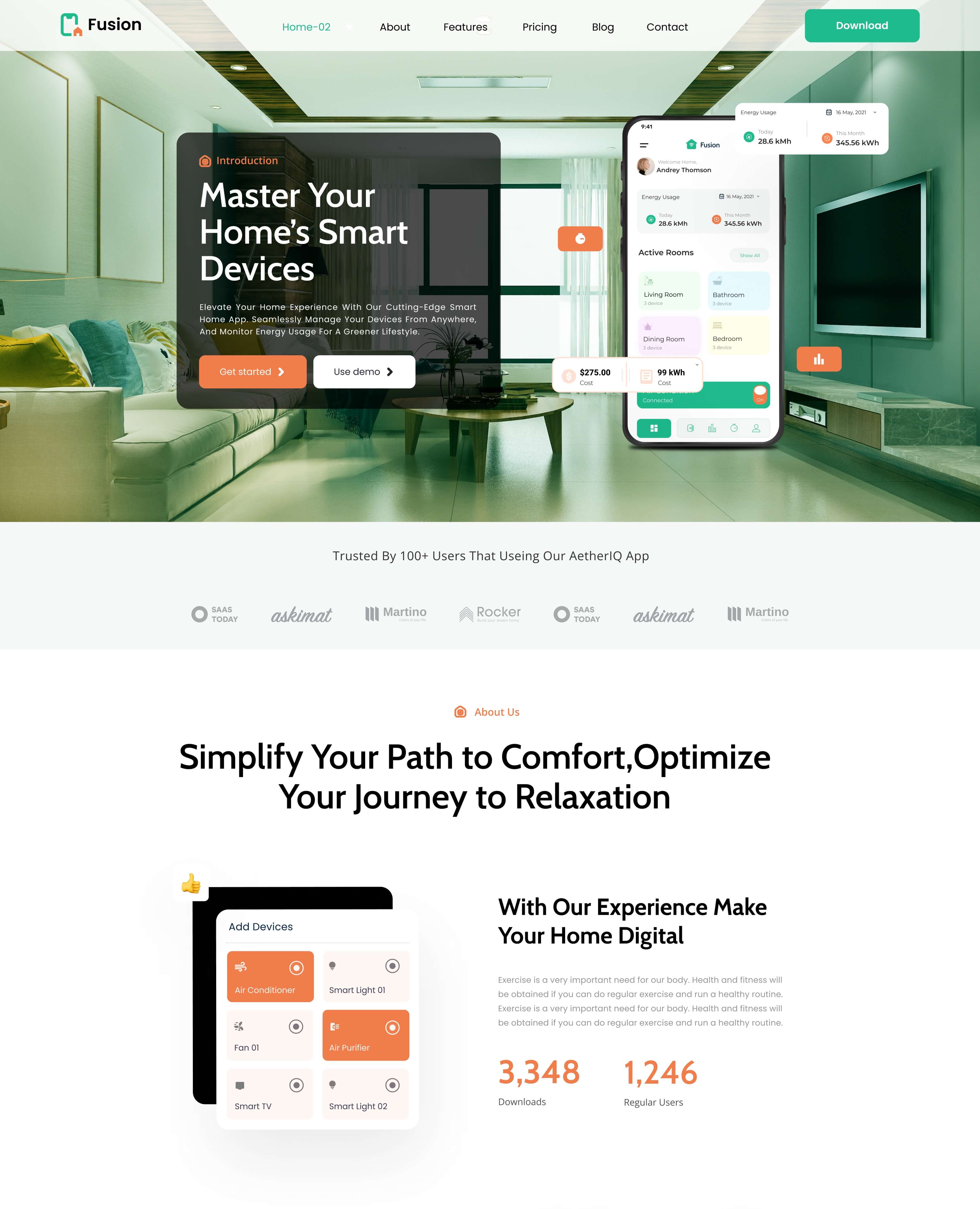AppFusion - Mobile App Landing WordPress Theme by W3Engineers | ThemeForest