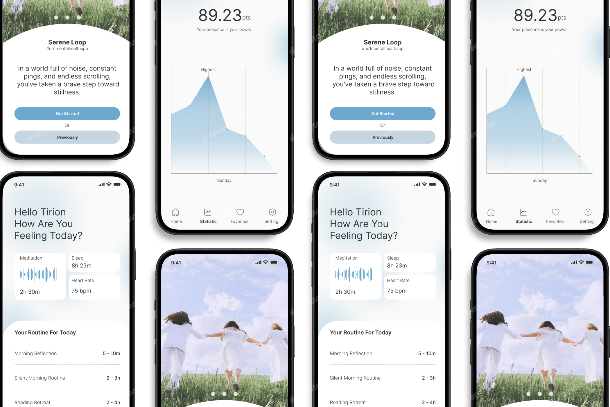 Serene Loop - Mobile App UI Kit, Web Elements | GraphicRiver